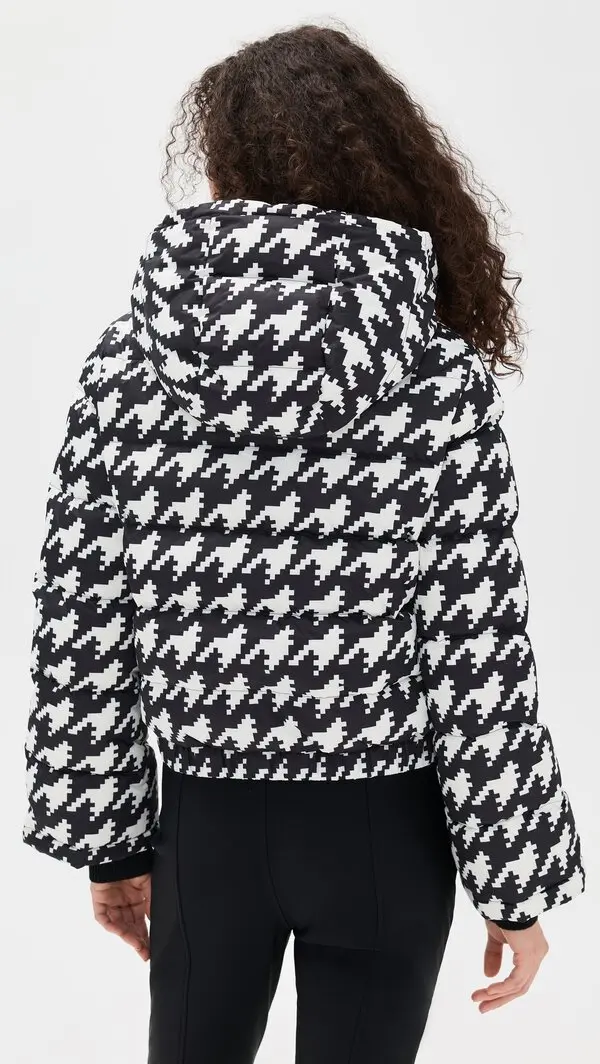 Perfect Moment Houndstooth Ski Jacket - B&w Houndstooth