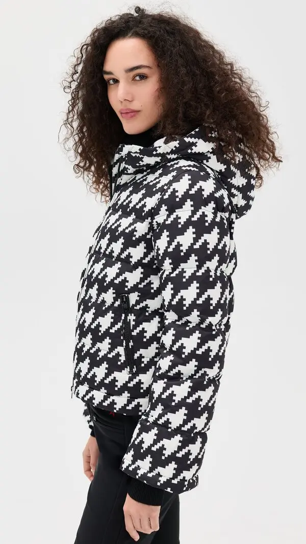 Perfect Moment Houndstooth Ski Jacket - B&w Houndstooth