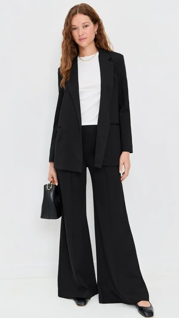 RIPLEY RADER Ponte Knit Oversized Blazer - Black