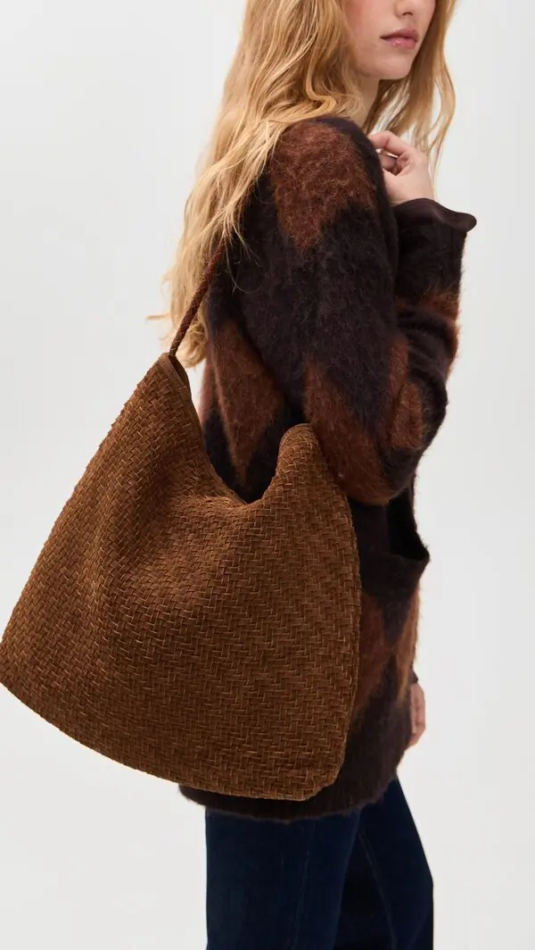 BEMBIEN Suede Woven Sera Tote