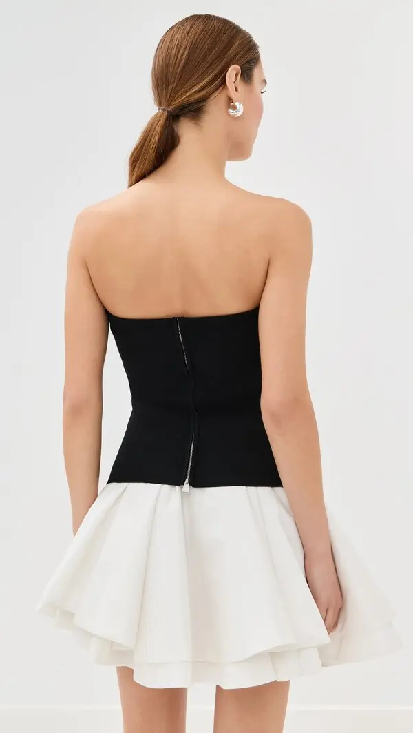 Simkhai Isabelle Strapless Mini Dress in Black - Size M