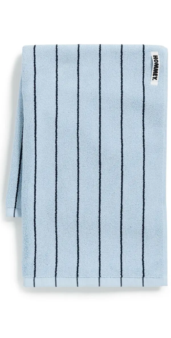 HOMMEY Striped Bath Mat - Mist