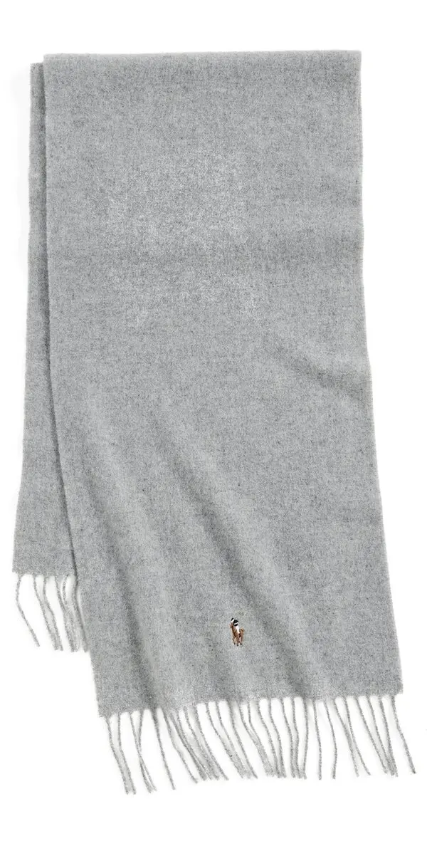 Ralph Lauren Signature Italian Virgin Wool Scarf - Andover Heather