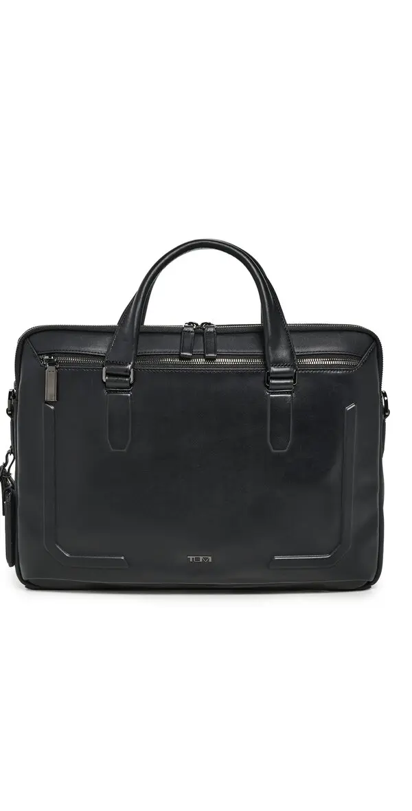 Tumi Sycamore Slim Briefcase - Black Bombe