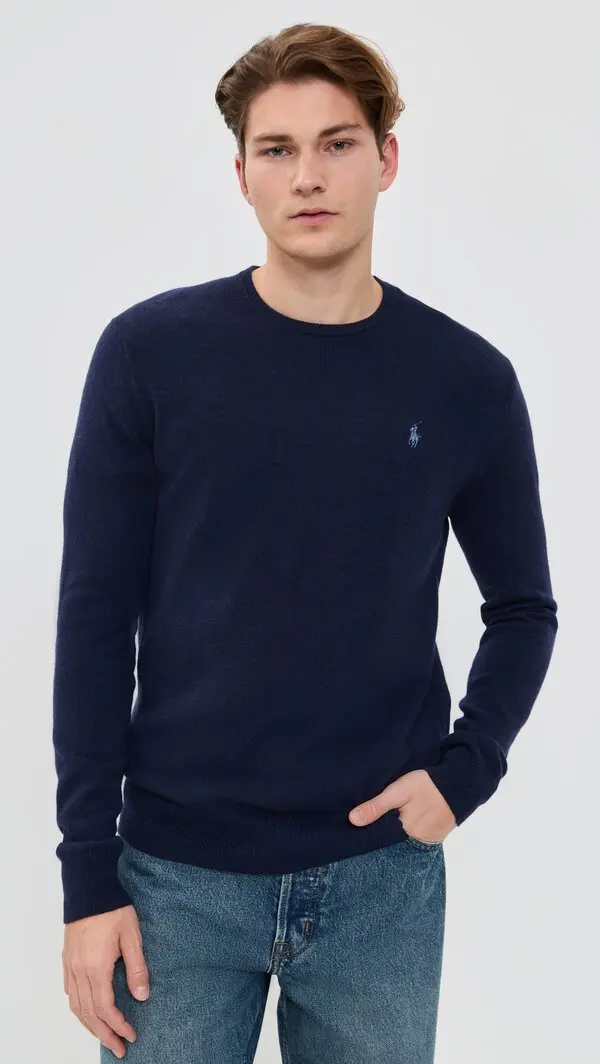 Polo Ralph Lauren Merino Wool Crew Neck Sweater - Hunter Navy