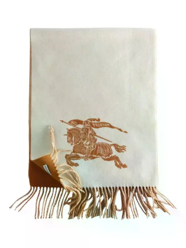 Burberry Equestrian Fringed Scarf