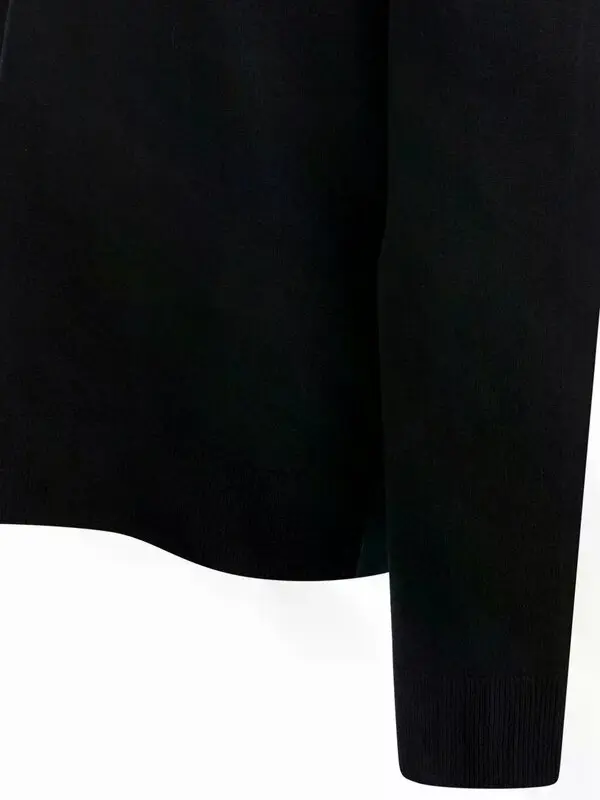 Vince High-neck Zip Sweater - Black