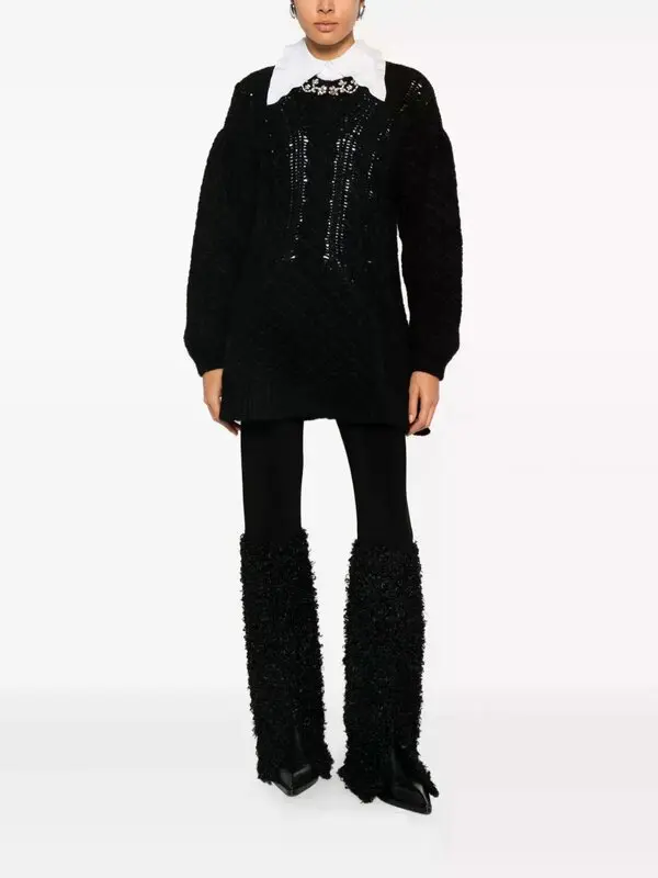 Simone Rocha Embellished Round Neck Sweater