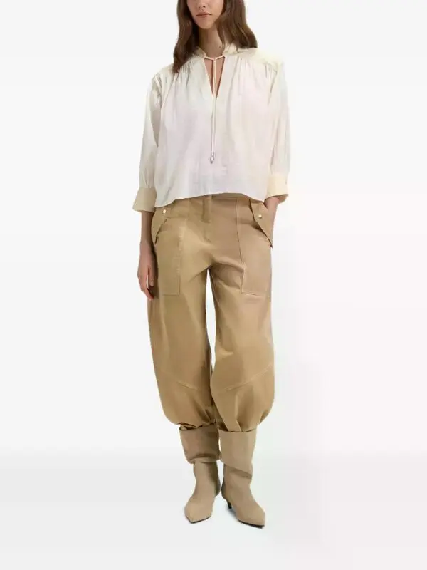 BOSS Embroidered Cotton Blouse