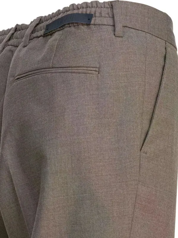 BRIGLIA 1949 Drawstring Trousers - Brown