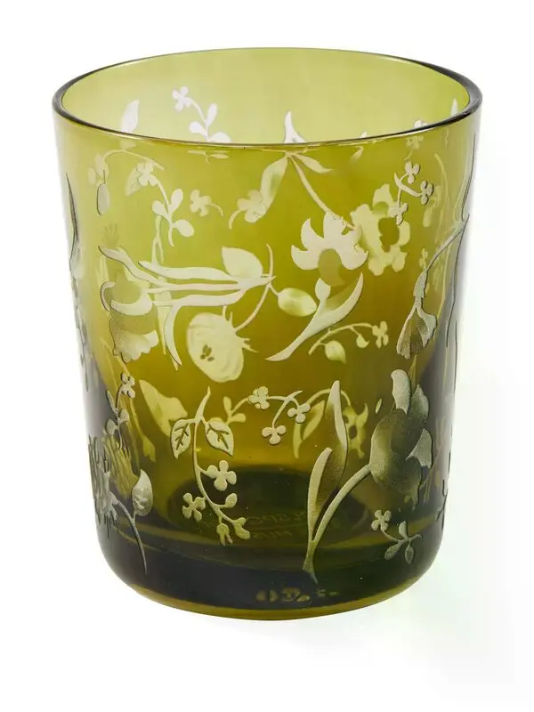 POLSPOTTEN Floral-etched Glass Tumblers