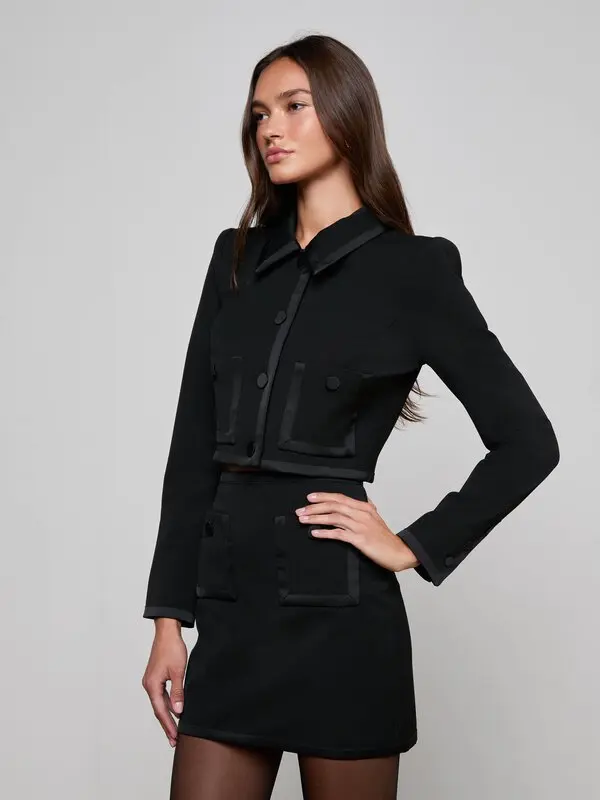 L'Agence Blythe Cropped Tailored Jacket