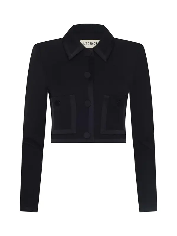 L'Agence Blythe Cropped Tailored Jacket