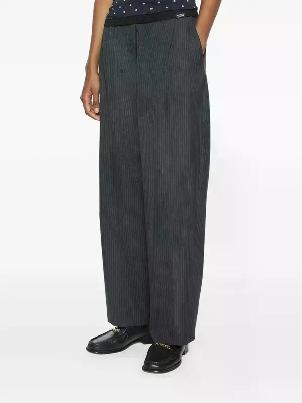 Maison Kitsuné Pleated Pinstripe Trousers