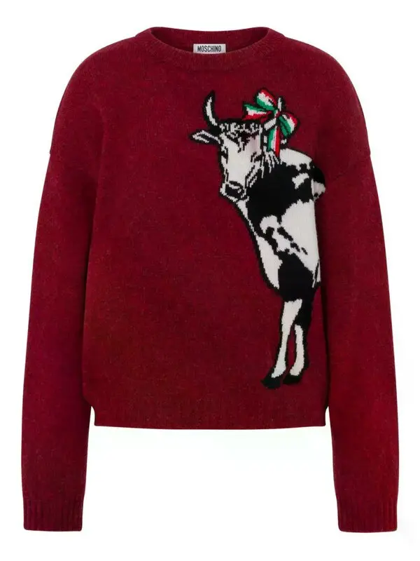 Moschino Patterned Intarsia Sweater