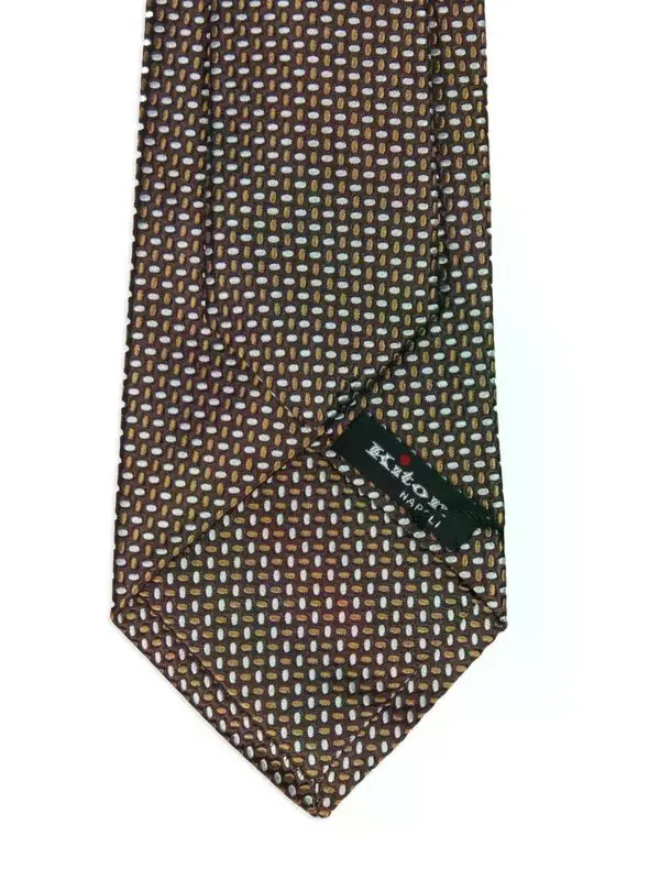Kiton Patterned Silk Neck Tie