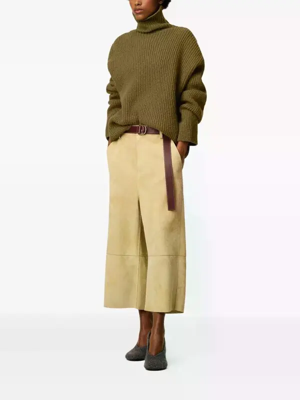 AMI Paris Funnel-neck Wool Sweater - Green
