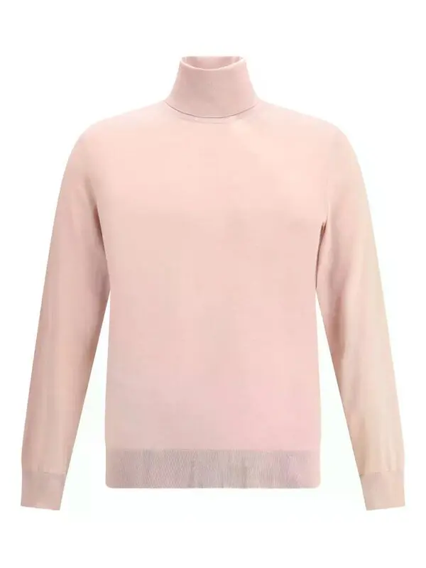 Zegna Ribbed Turtleneck Sweater - Pink