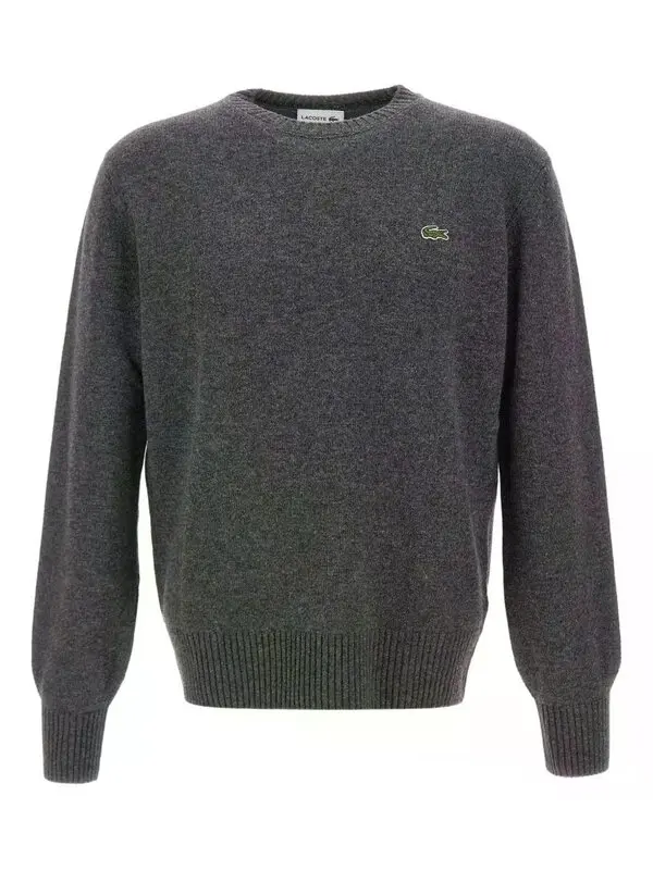 Lacoste Embroidered Crew-neck Sweater - Grey