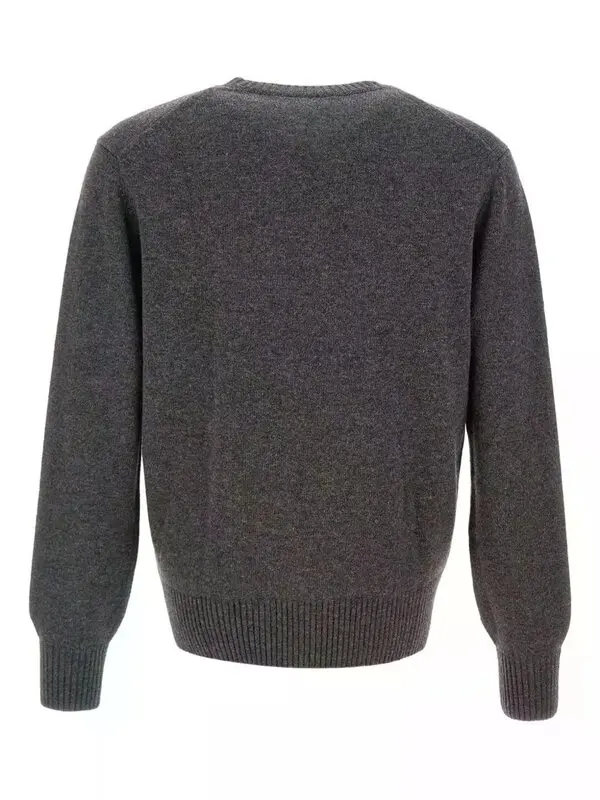 Lacoste Embroidered Crew-neck Sweater - Grey