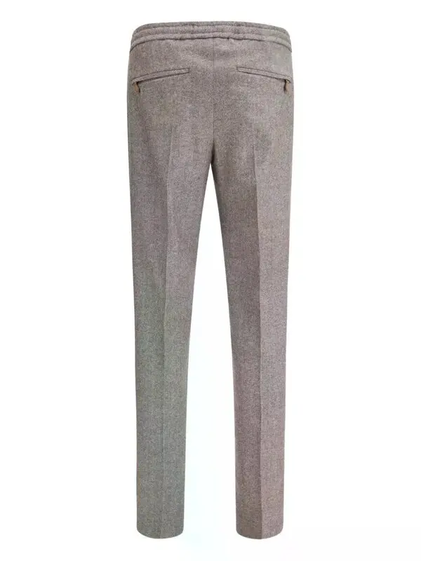 PT TORINO Drawstring Herringbone Trousers
