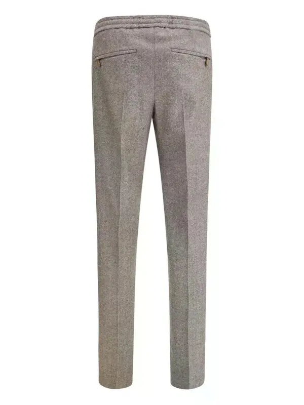 PT TORINO Drawstring Herringbone Trousers