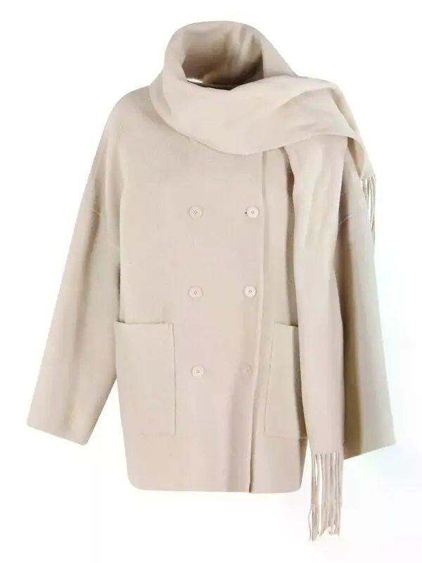 ISABELLE BLANCHE Double-breasted Scarf Coat