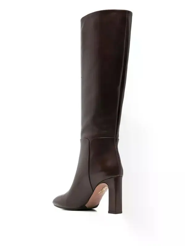AQUAZZURA 80mm Leather Knee High Boots