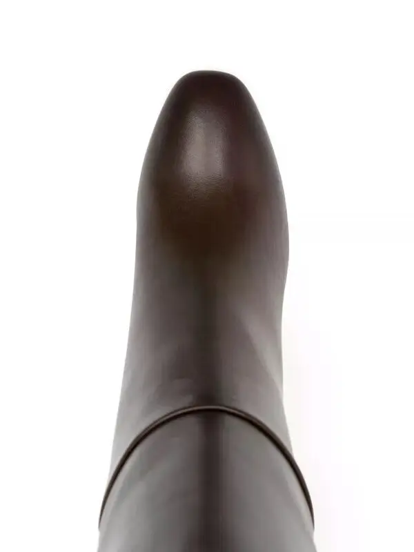 AQUAZZURA 80mm Leather Knee High Boots