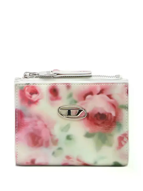 DIESEL® Floral-print Zip-fastening Wallet - White
