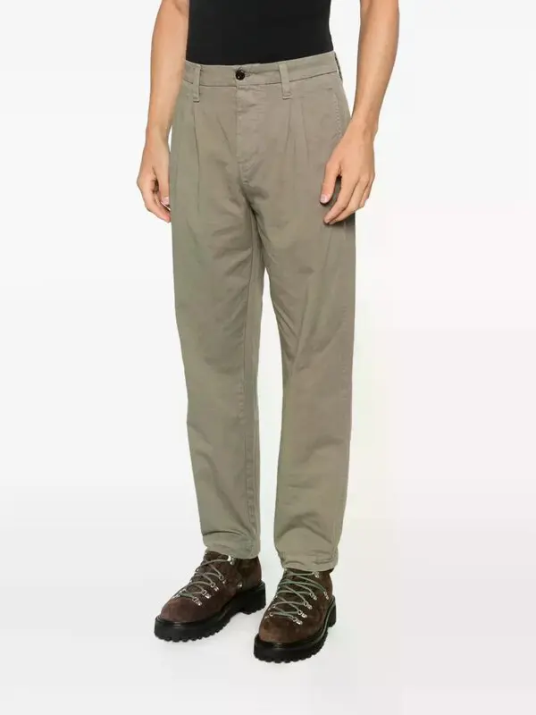 C.P. COMPANY Pleated Button-fastening Trousers - Neutrals