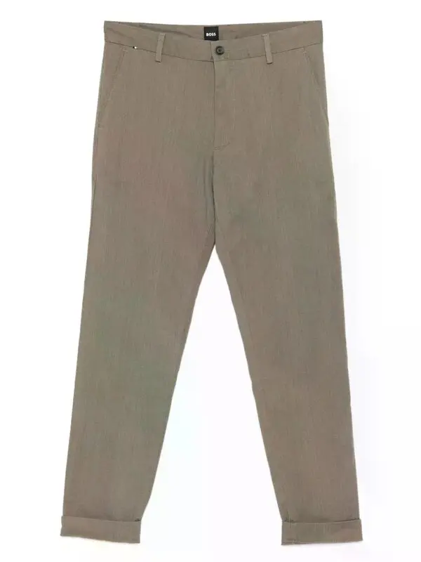 BOSS Cuffed Trousers - Brown