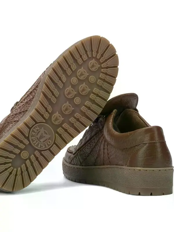 MUSTO Textured Lace-up Sneakers
