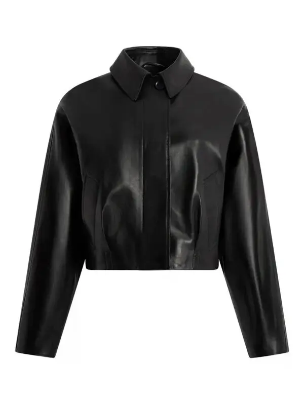 Bally Shirt-collar Lambskin Leather Jacket