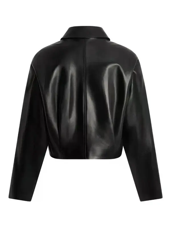 Bally Shirt-collar Lambskin Leather Jacket