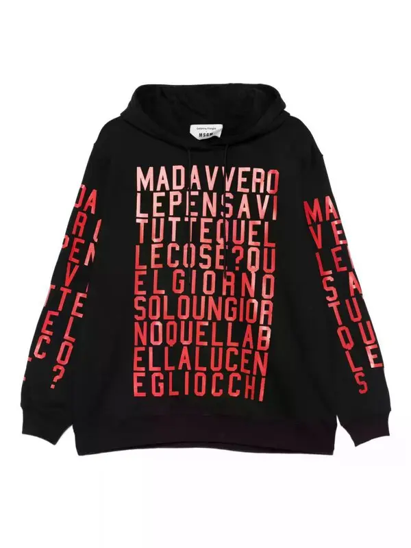 MSGM Graphic-print Hoodie