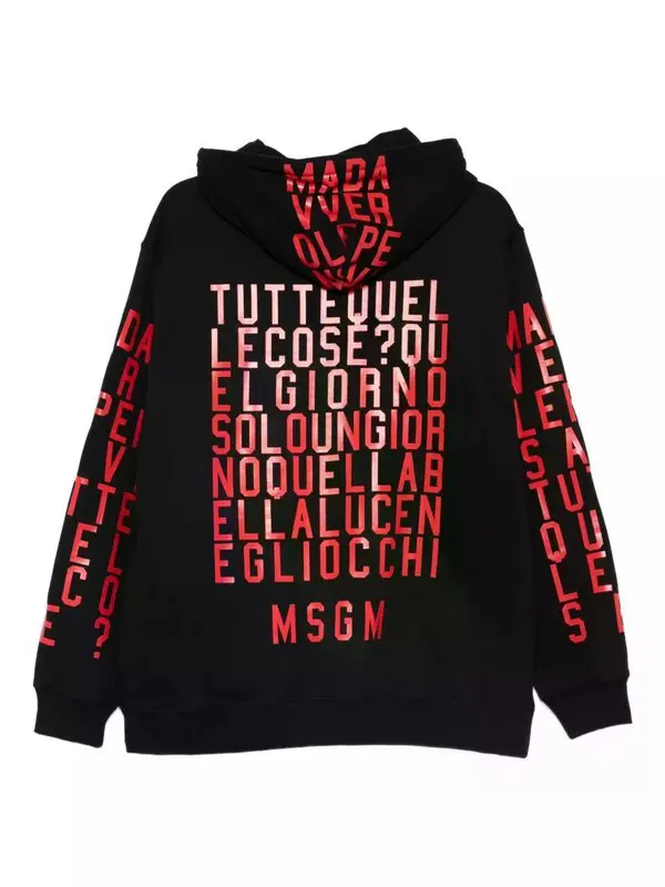 MSGM Graphic-print Hoodie
