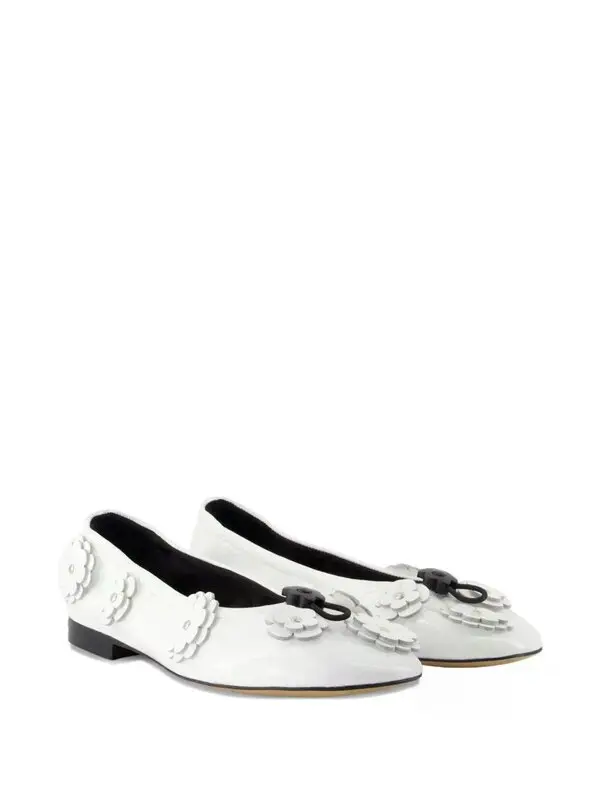 Cecilie Bahnsen Flower-embellishment Ballet Flats