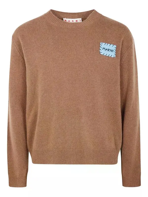 Marni Logo-patch Crew-neck Sweater