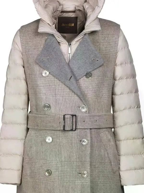 MOORER Harna-dga Hooded Check Jacket