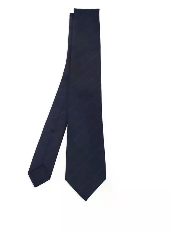 Kiton Striped Neck Tie - Blue