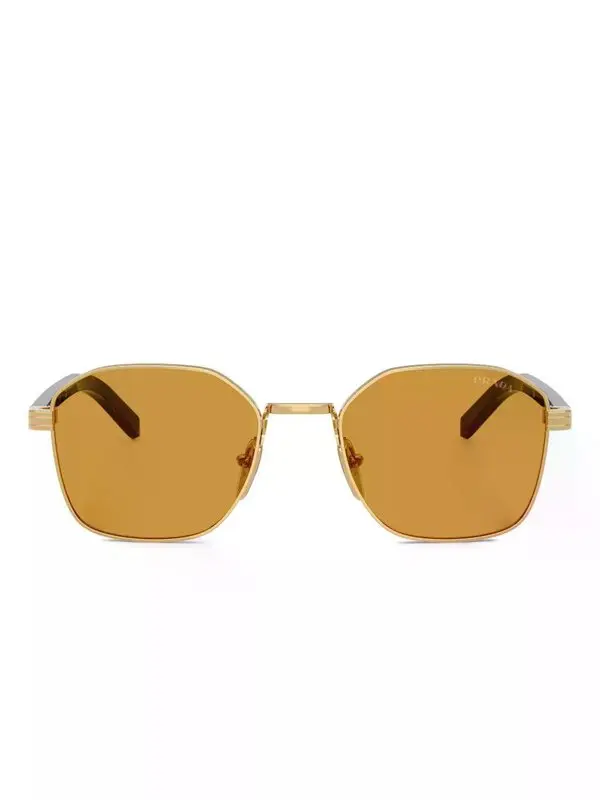 Prada Geometric Sunglasses - Gold