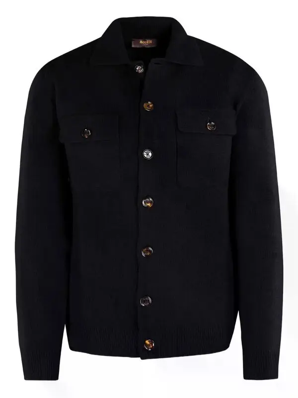 MOORER Allyn-ws3 Chest-pockets Cardigan - Black
