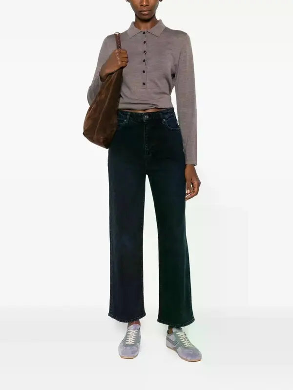 FRAME Buttoned Five-pocket Jeans