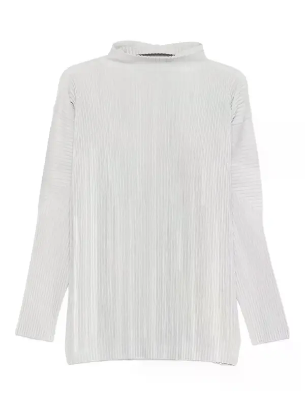 Issey Miyake Pleated Halterneck Top - Grey