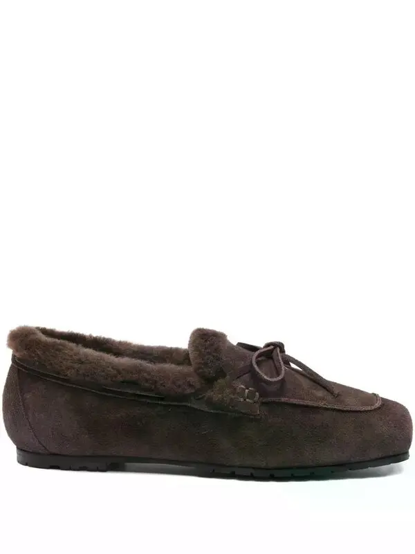 AeydĒ Suede Loafers With Tie Detail