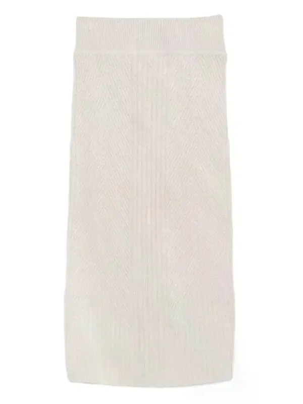 Lorena Antoniazzi Ribbed Knit Midi Skirt