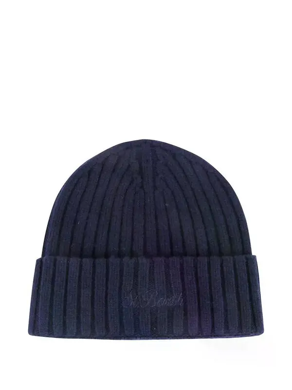 MC2 SAINT BARTH Ribbed Beanie Hat - Blue