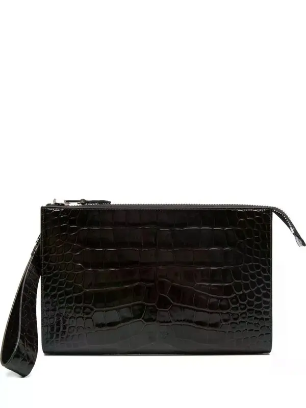 TOM FORD Embossed Zip-fastening Clutch