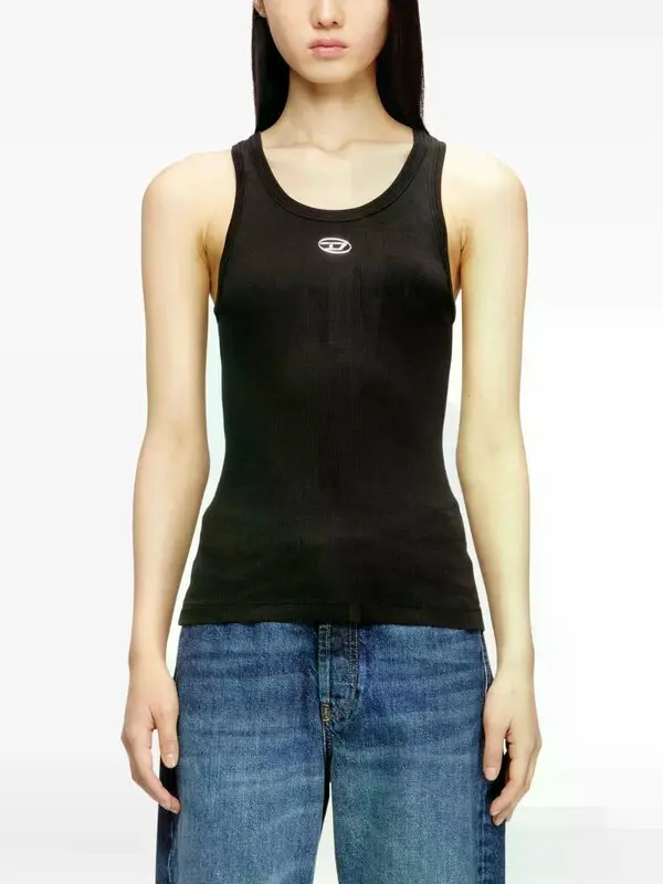 DIESEL® Oval D-logo Ribbed Tank Top